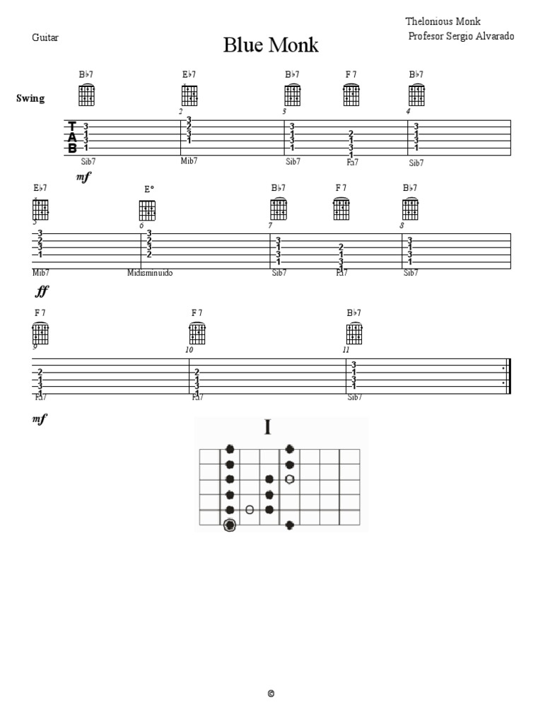 Blue Monk - Guitar | PDF
