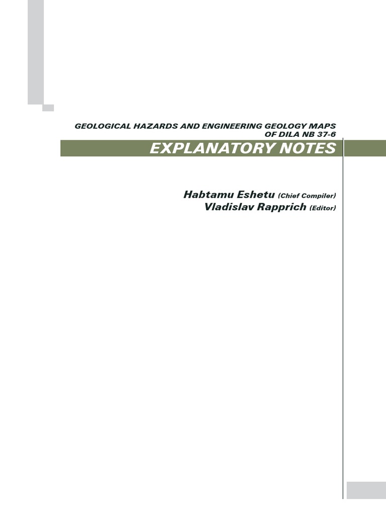 Geological Hazard and Engineering Geological Map of Dila | PDF ...