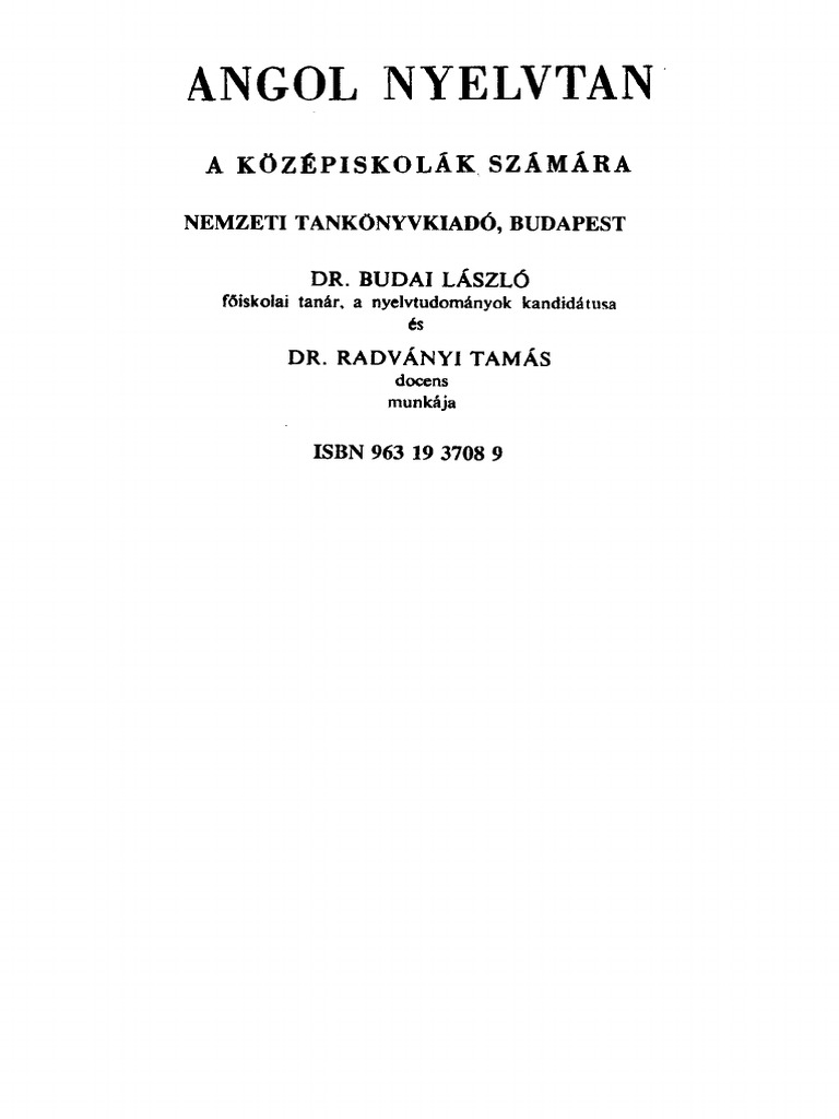 Angol Nyelvtan (PDFDrive) | PDF