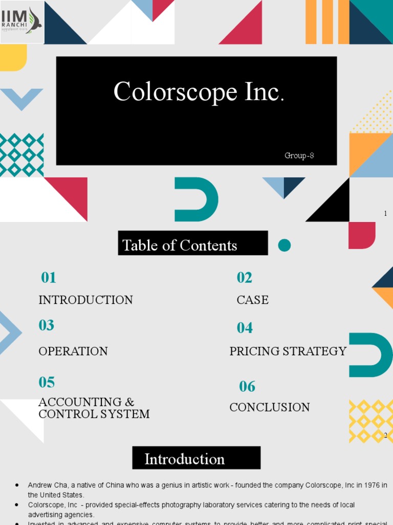 Colorscope - Group 8 | PDF | Cost | Pricing