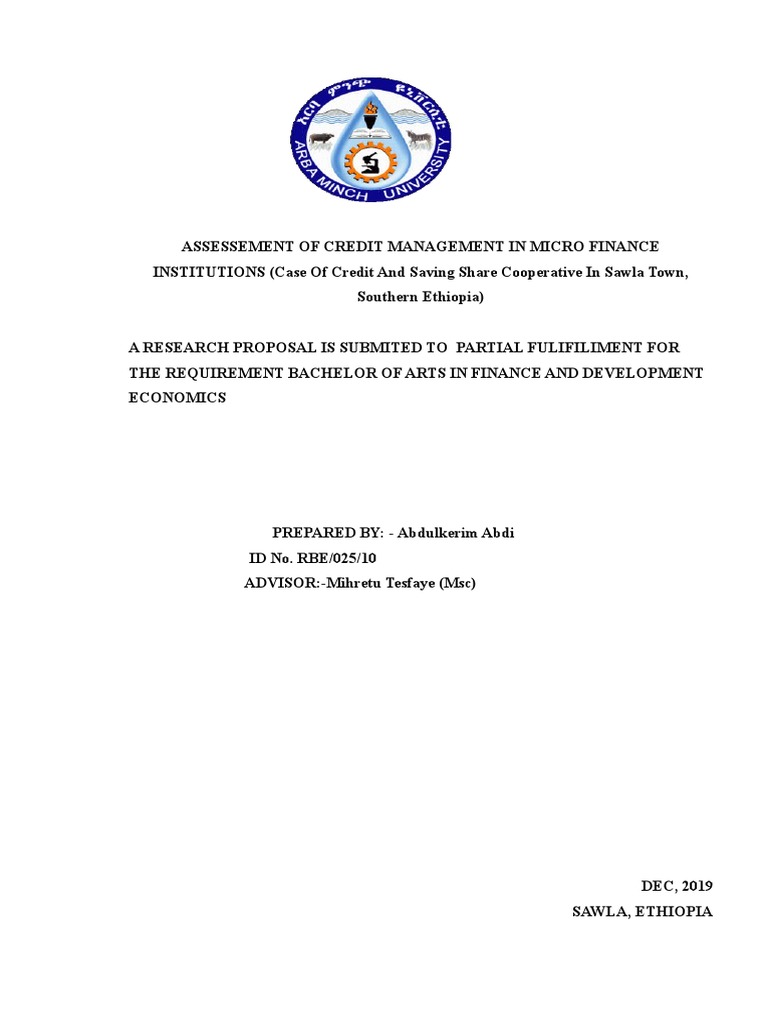 ABdi | PDF | Microfinance | Loans