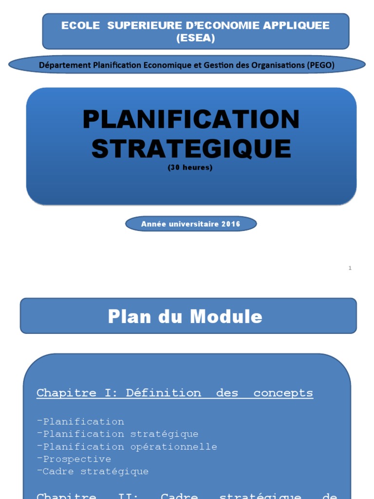 Cours Planification Strategique | Télécharger gratuitement PDF | Planification | Business