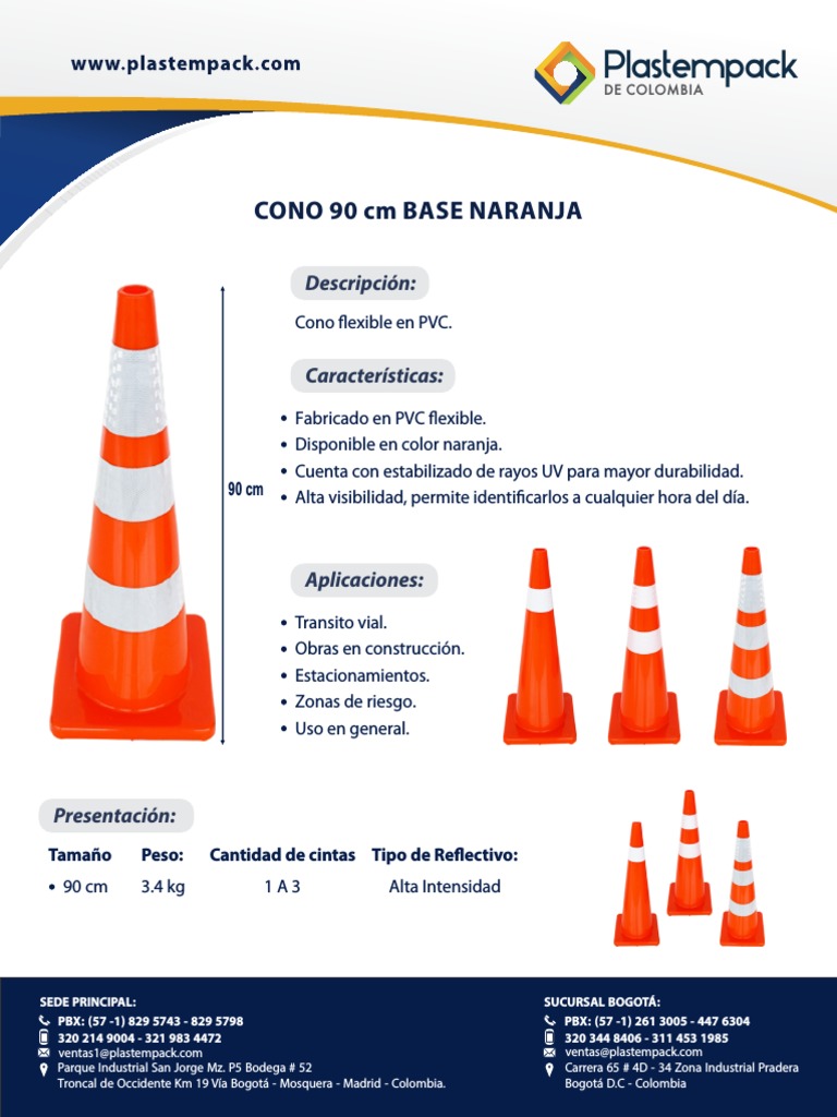 Cono de Seguridad Reflectivo 90 cm | PDF