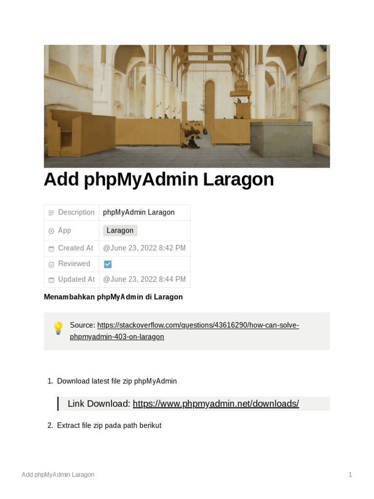 Add phpMyAdmin Laragon | PDF