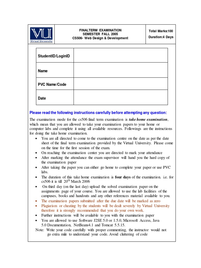 Web Design and Development - CS506 Fall 2005 Final Term Paper | PDF | World Wide Web | Internet ...