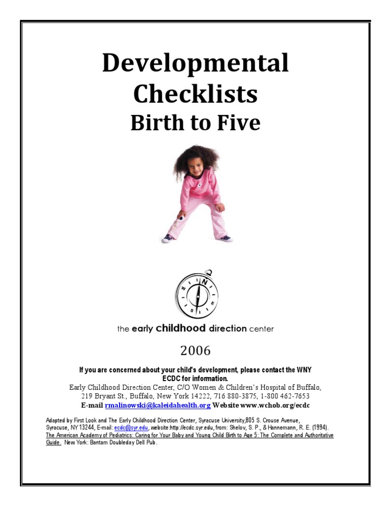 Developmental Checklist | PDF | Early Childhood | Childhood