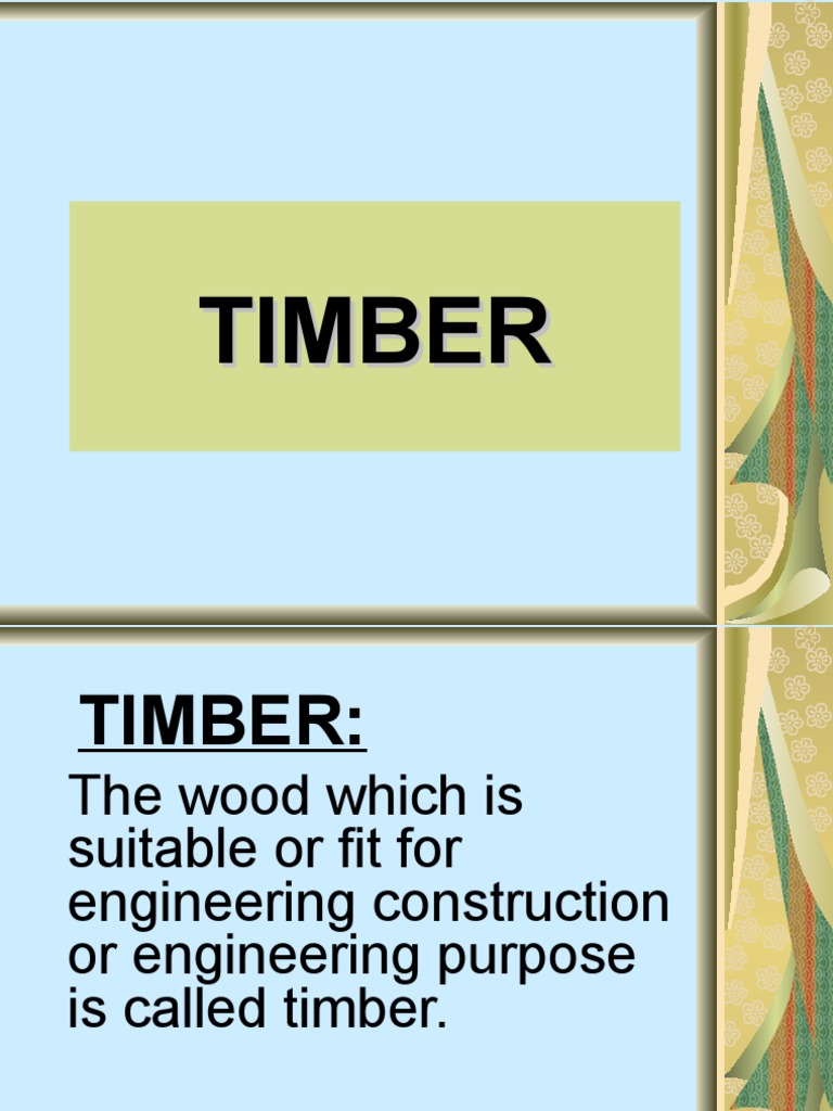 Timber Class | PDF | Lumber | Wood