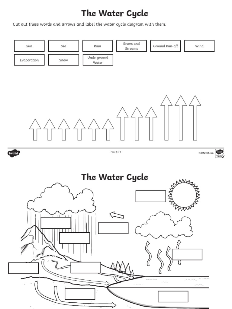 Blank Water Cycle Diagram for Labeling | PDF