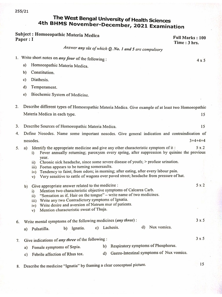 4th Bhms QSN Paper | PDF