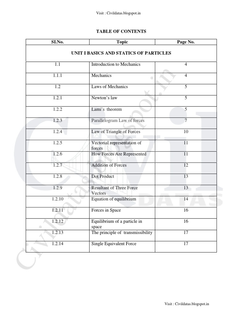 Eg-Notes 1 - by Civildatas - Blogspot.in | PDF | Force | Continuum ...