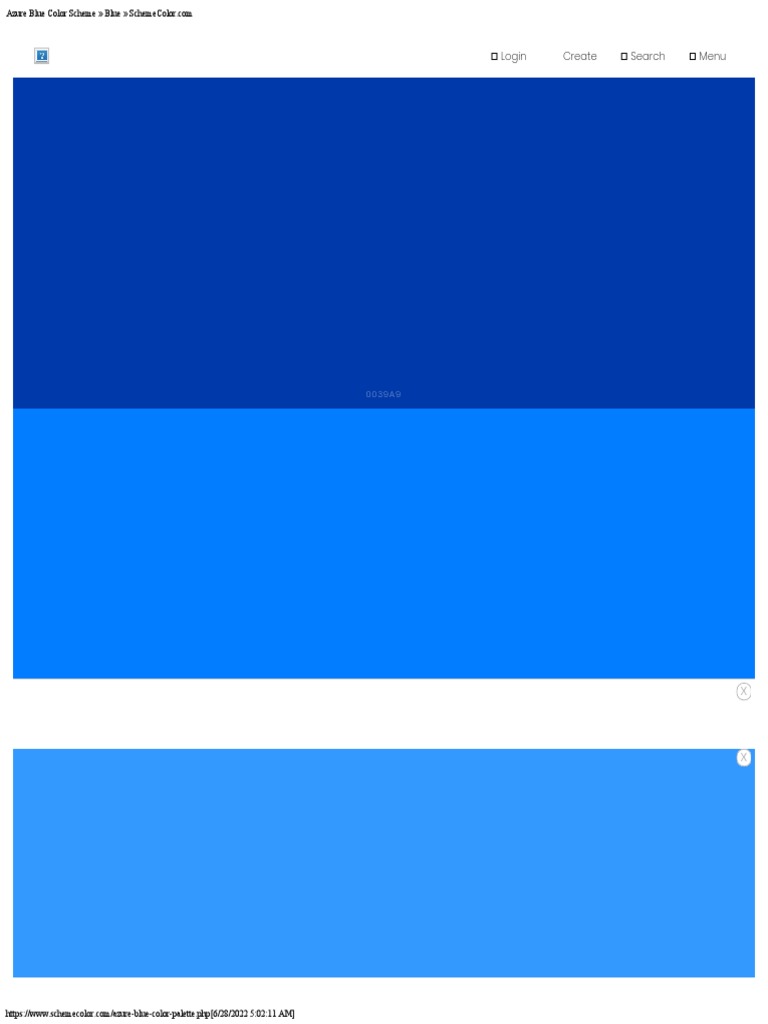 Azure Blue Color Scheme Blue SchemeColorcom | PDF | Rgb Color Model | Blue