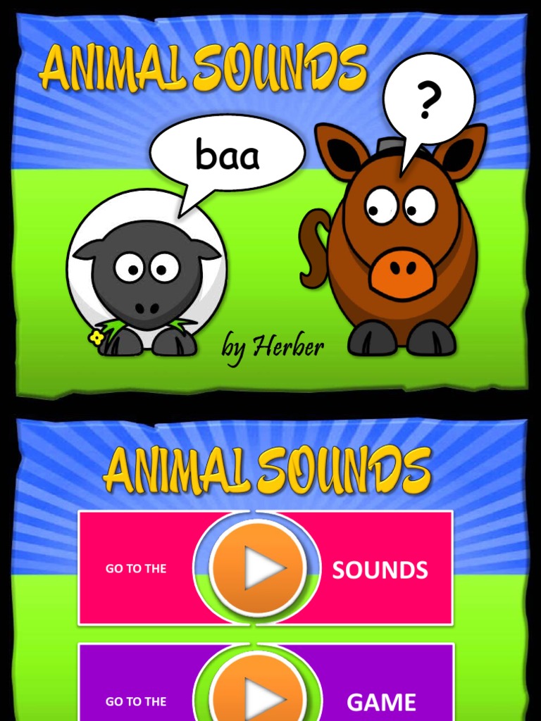 Animal Sounds Flashcards Fun Activities Games Games - 66247 | PDF ...