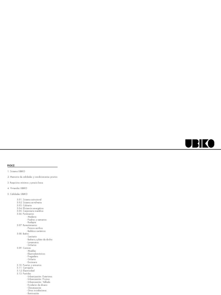 Viviendas UBIKO: Calidades y Precios | PDF | Fundación (Ingeniería ...