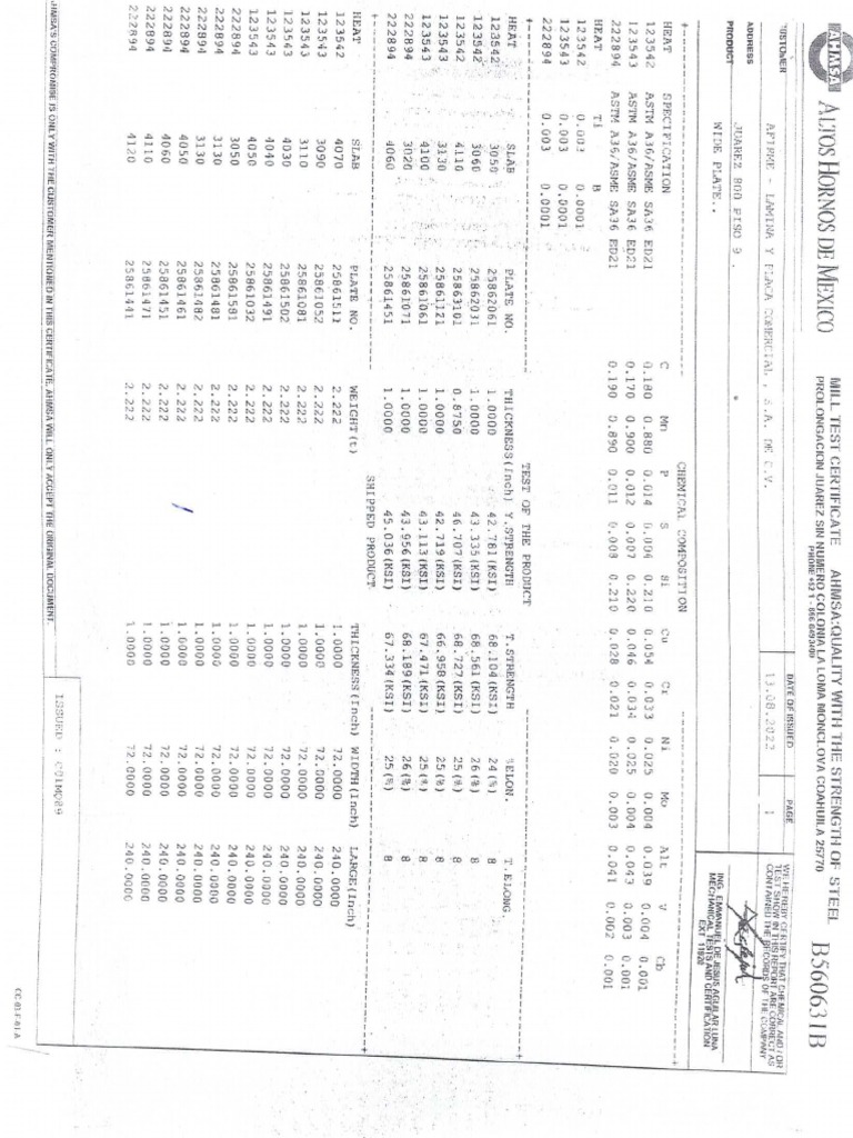 CERTIFICADO PLACA DE 1 DE 6X20 PV | PDF