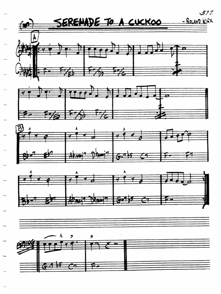 Serenade To A Cuckoo | PDF