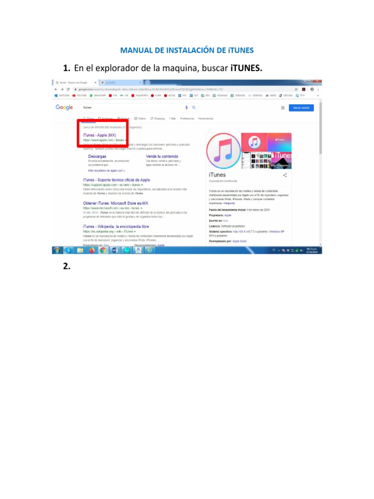 Guía de Instalación de iTunes | PDF