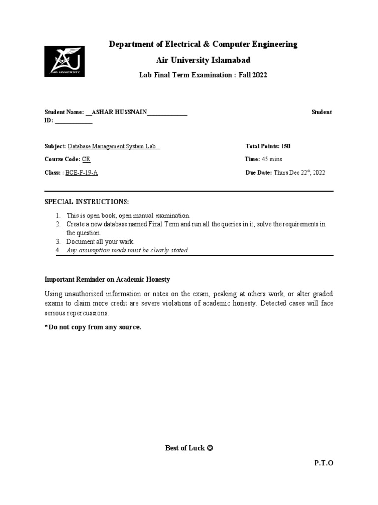 Dbms Lab Final A | PDF | Databases | Data Management