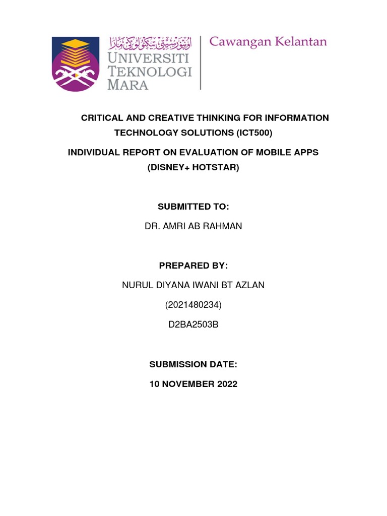 Ict500 Assignment 1 | PDF | Application Software | Television