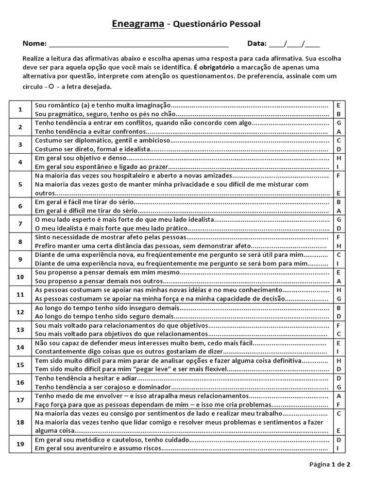 Eneagrama | PDF | Eneagrama de personalidade