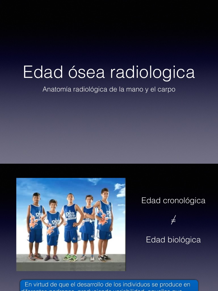 Edad Ósea Radiológica 2 | PDF | Mano | Hueso