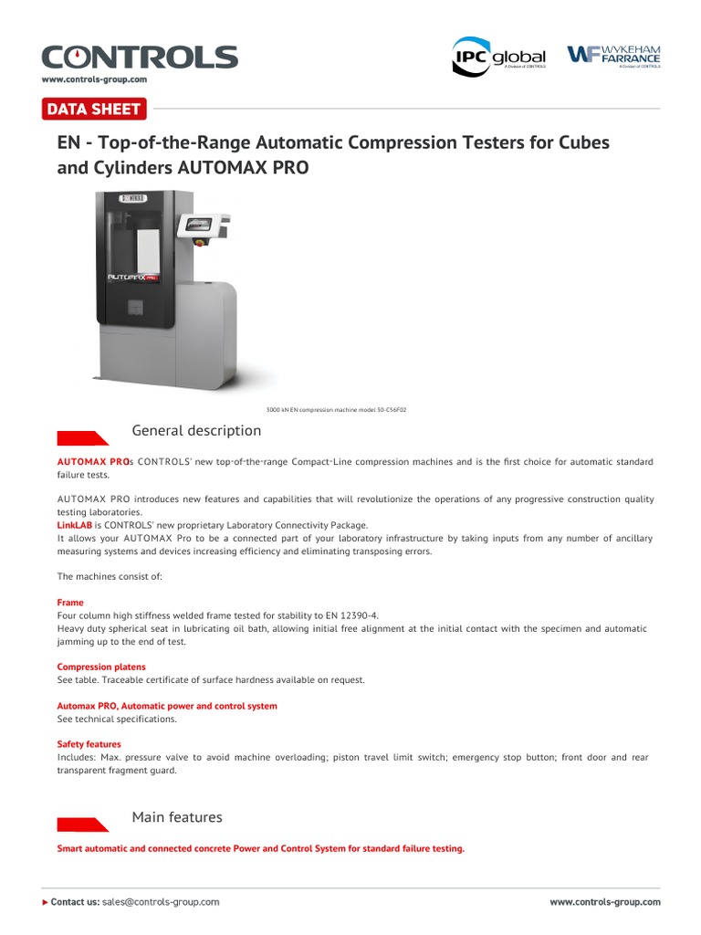 EN - Top-of-the-Range Automatic Compression Testers For Cubes and ...