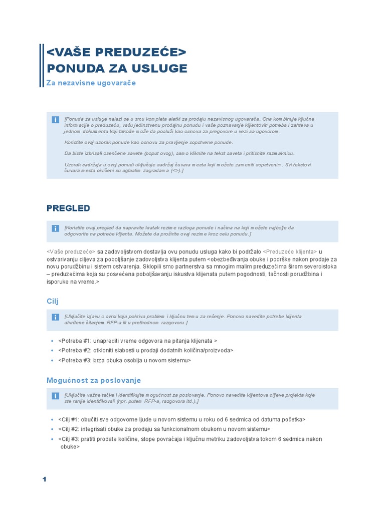 Template Ponude | PDF