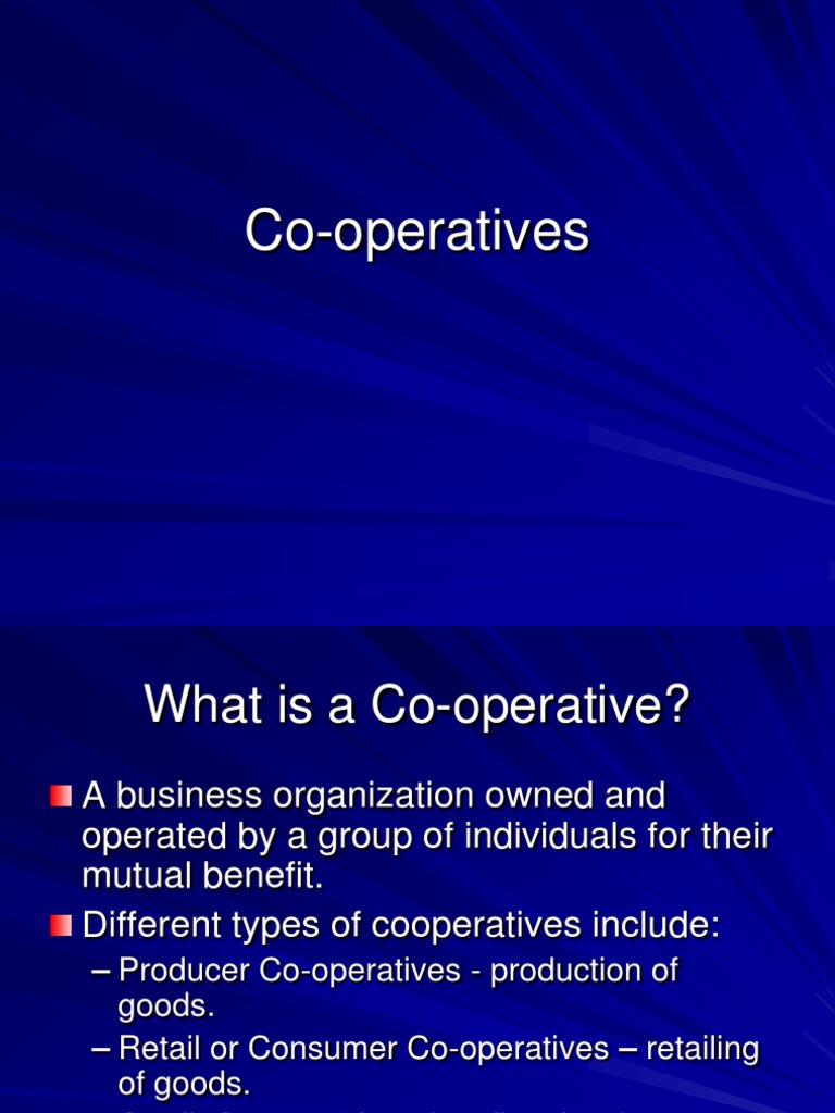 Co Operatives Pdf