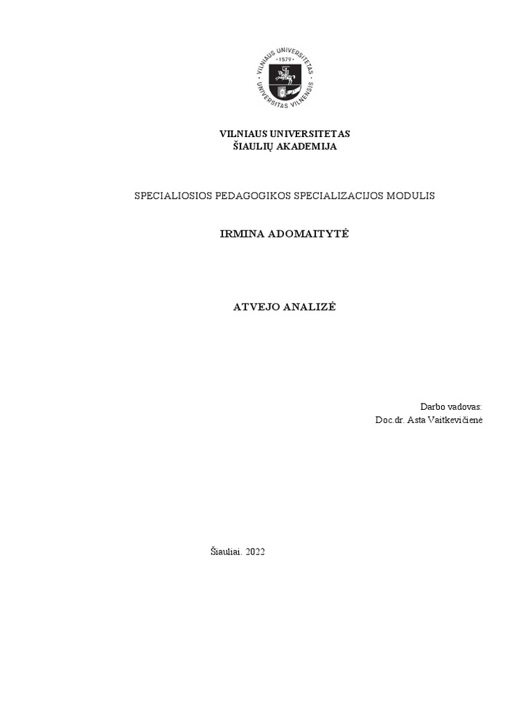 Atvejo Analizė Gruodiss | PDF