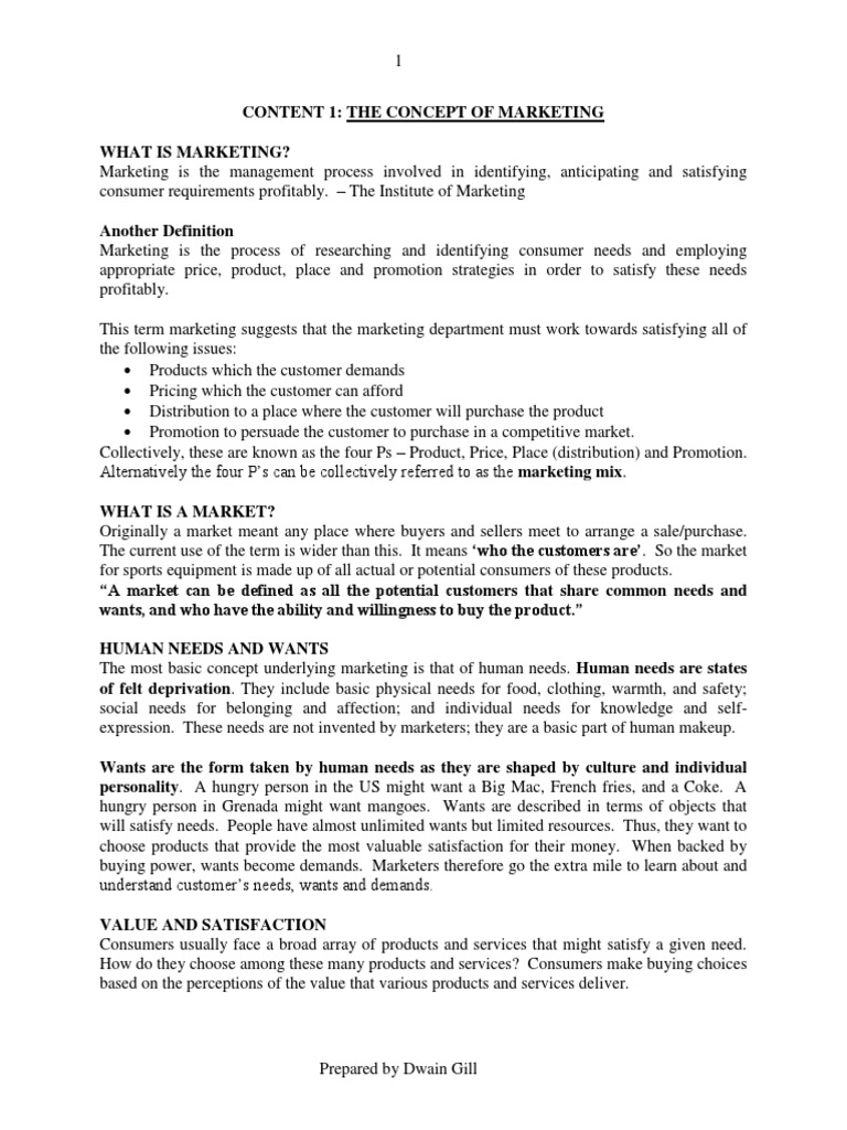 Fundamentals of Marketing Notebook | PDF | Marketing | Sampling ...