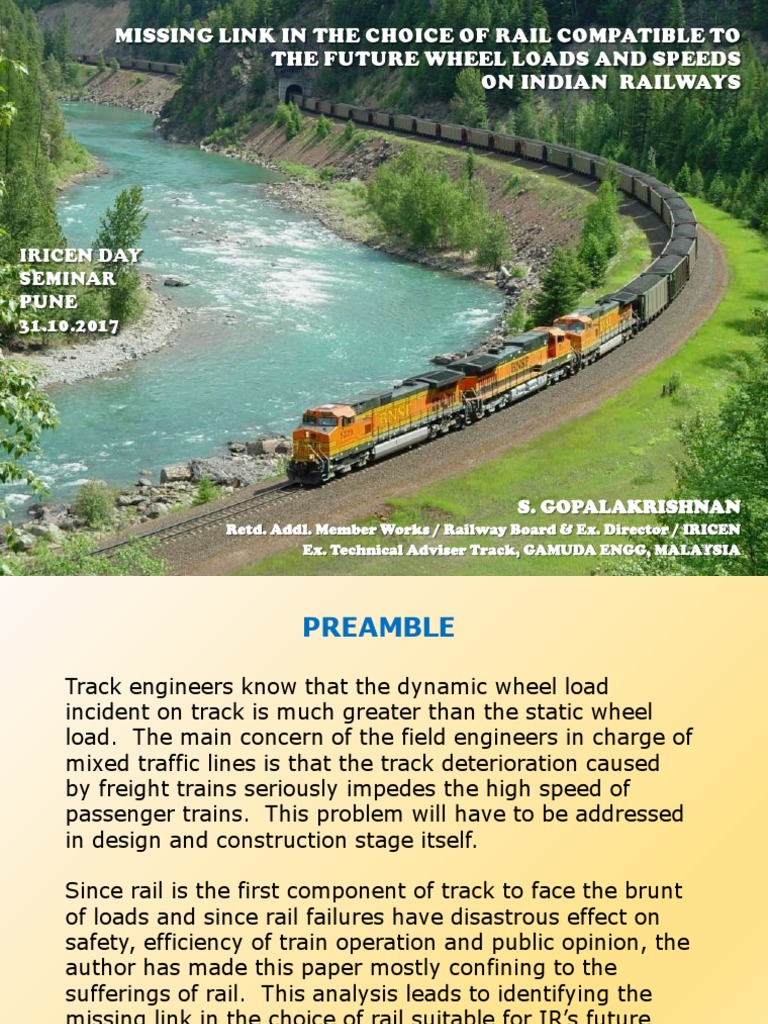 7 - Missing Link in Choice of Rails | PDF | Rail Transport ...