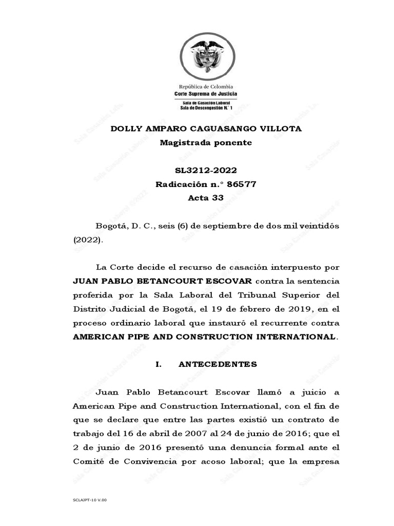 SL3212 2022 | PDF | Sentencia (ley) | Justicia