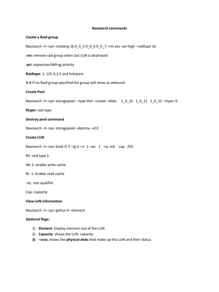 Naviseccli Commands Pdf