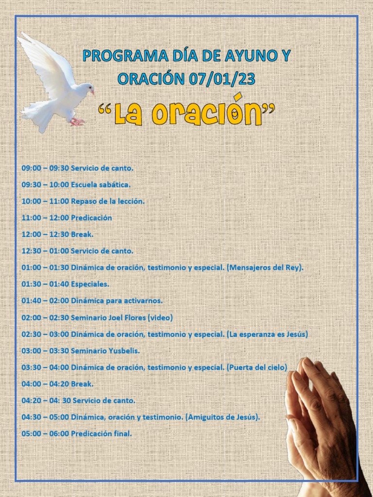 Programa Día de Ayuno y Oración 07 | PDF