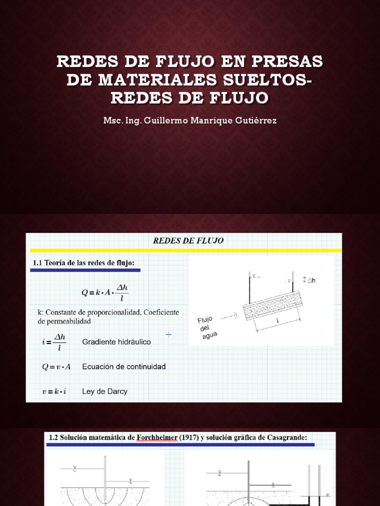 04 - 04 - Redes de Flujo en Presas de Materiales Sueltos | PDF ...
