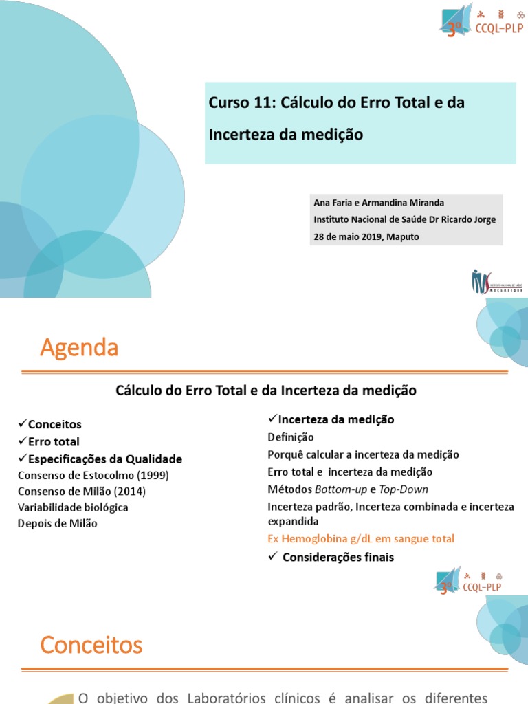 CURSO 11 Cálculo de Erro Total e Da Incerteza Da Medição | PDF ...
