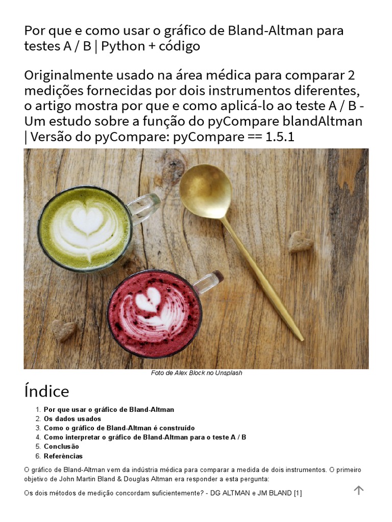 Por Que e Como Usar o Gráfico de Bland-Altman para Testes A - B ...