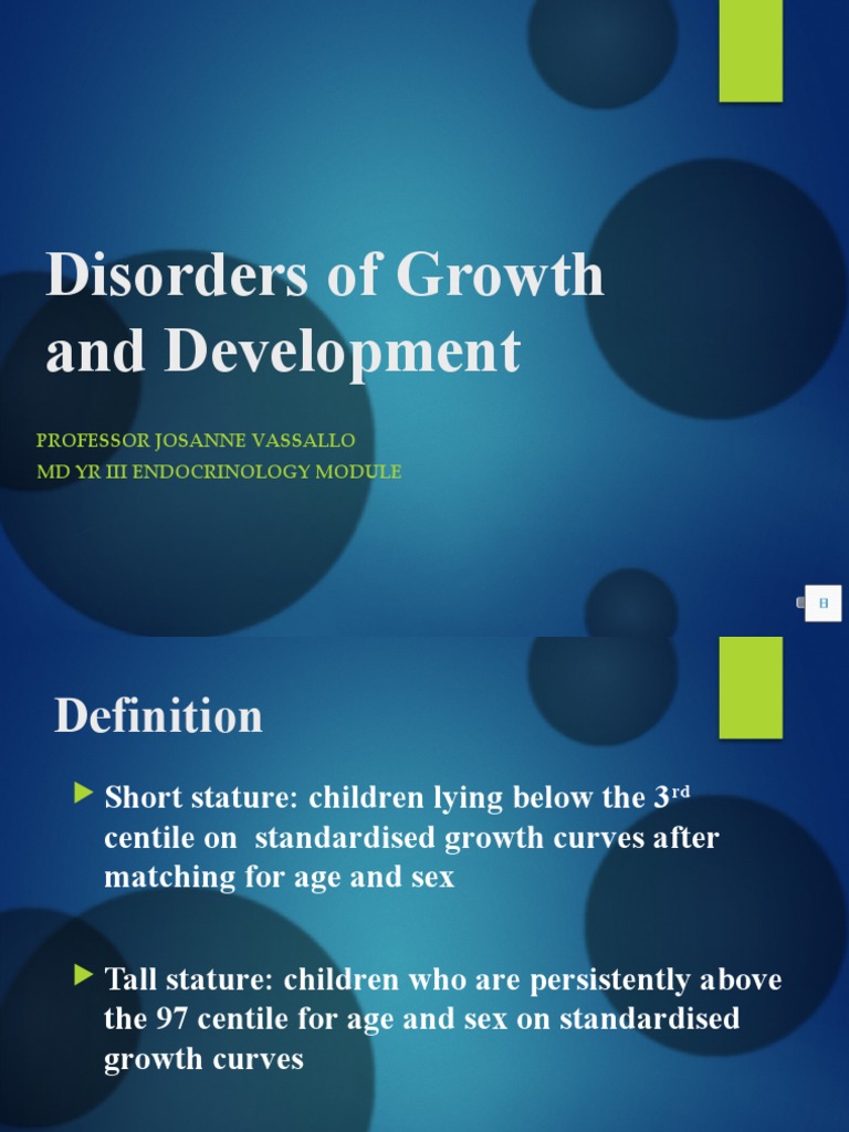 Growth & Development Disorders Guide | PDF | Puberty | Adrenal Gland