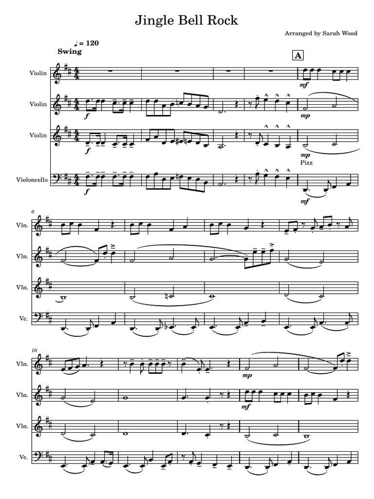 Jingle Bell Rock Arrangement Sheet Music | PDF | Musical Instruments ...