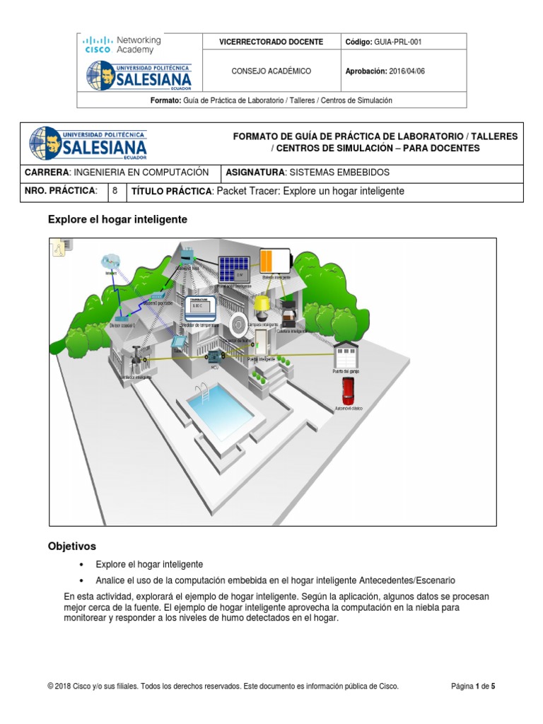 Guía Práctica de Laboratorio SISEMB-2022-60 008 - Packet Tracer | PDF | Tableta | Informática