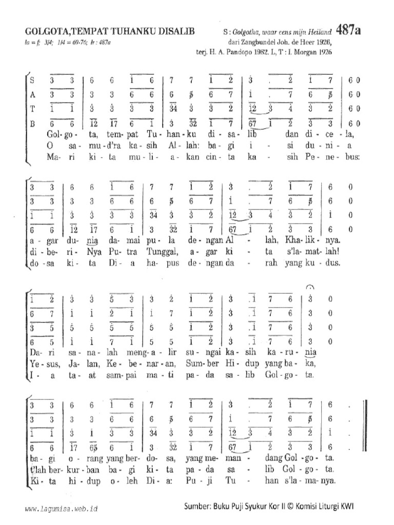 487 Golgota Tempat Tuhanku Disalib | PDF