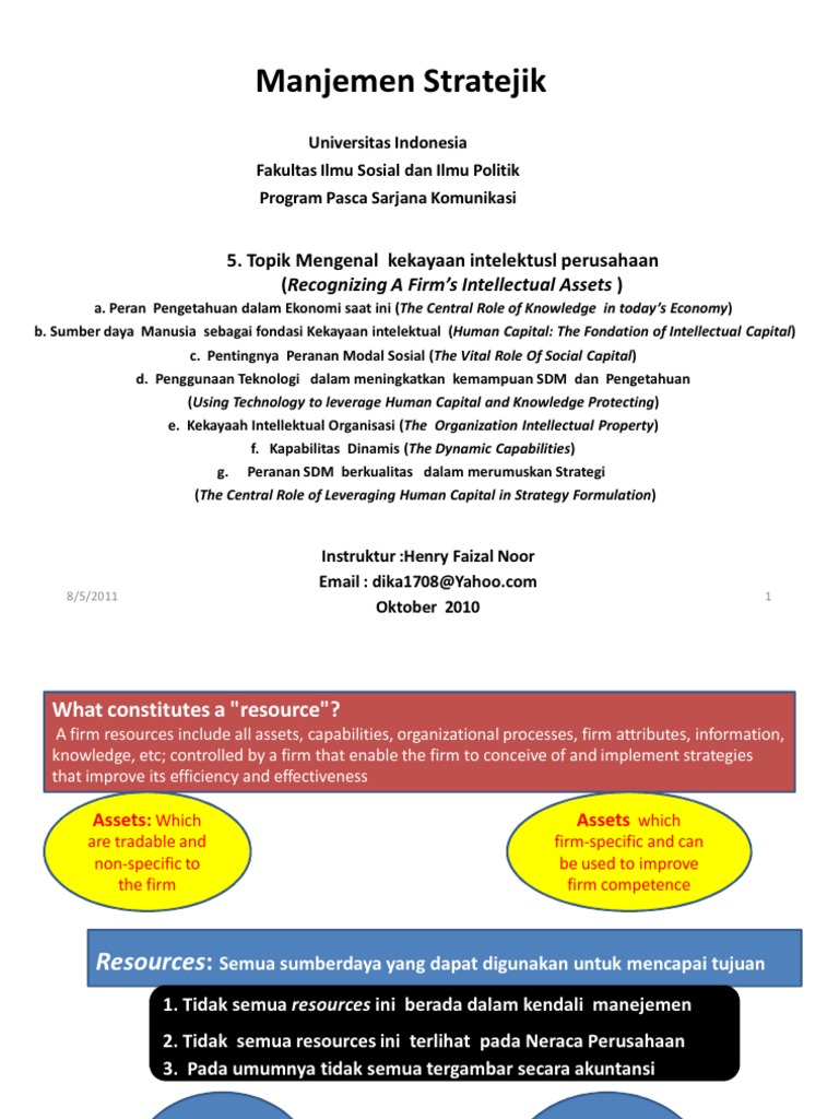 5.recognizing A Firm's Intellectual Assets | PDF | Knowledge Economy ...