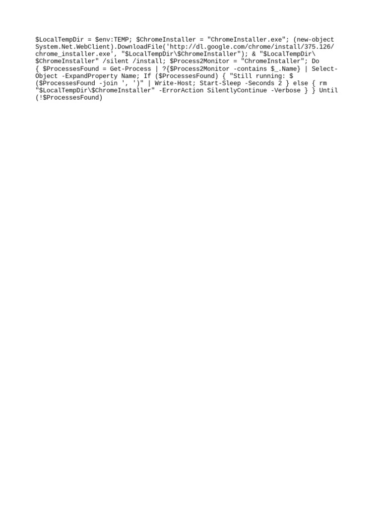 Silent Chrome Installation for Windows Server | PDF