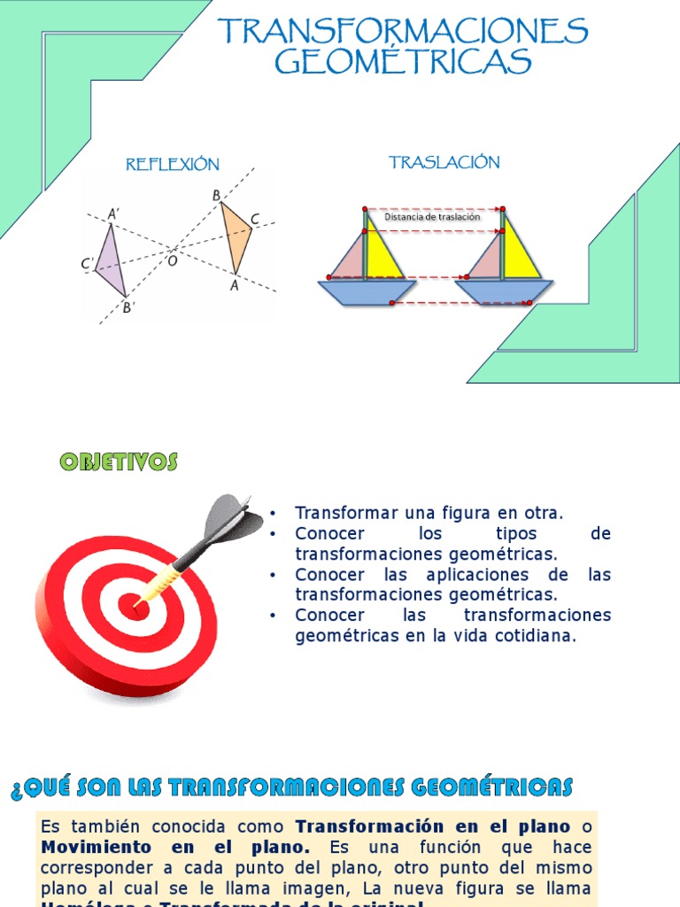 Transformaciones Geometricas-I | PDF | Rotación | Simetría
