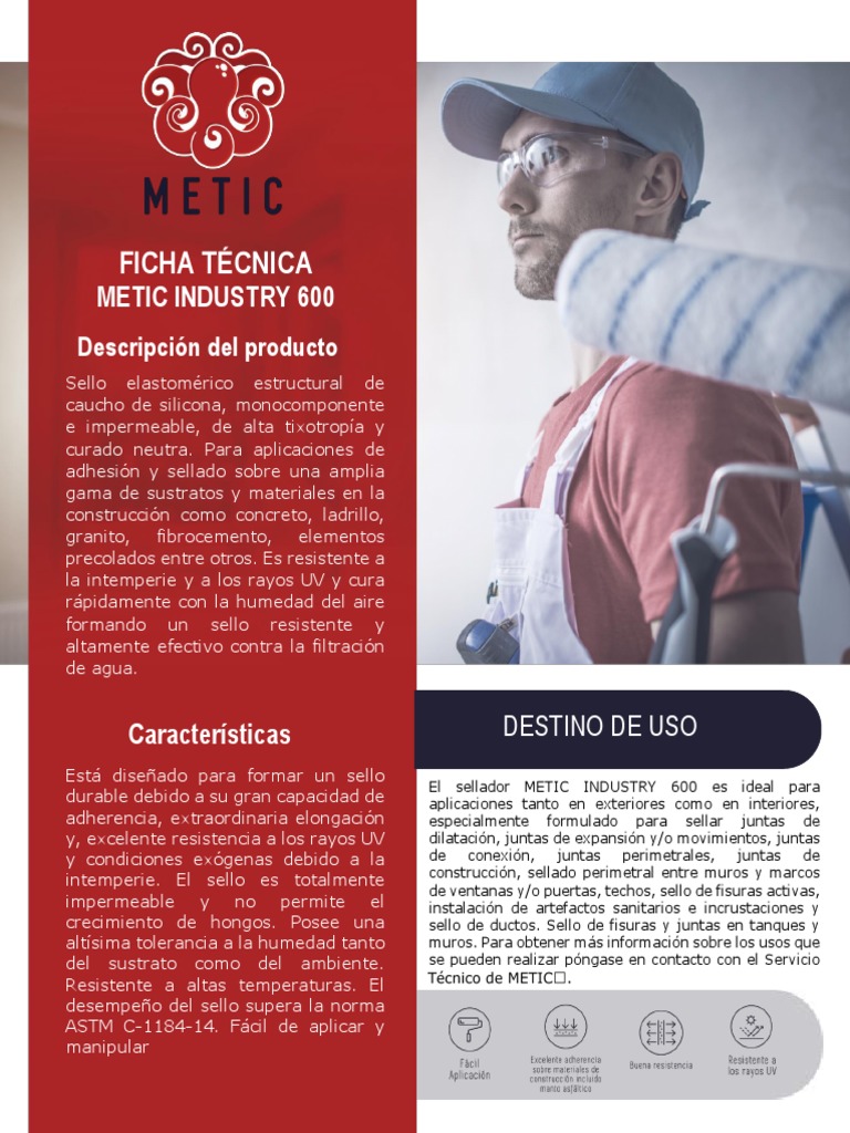 Aplicación de Metic Industry 600 | PDF | Materiales | Química