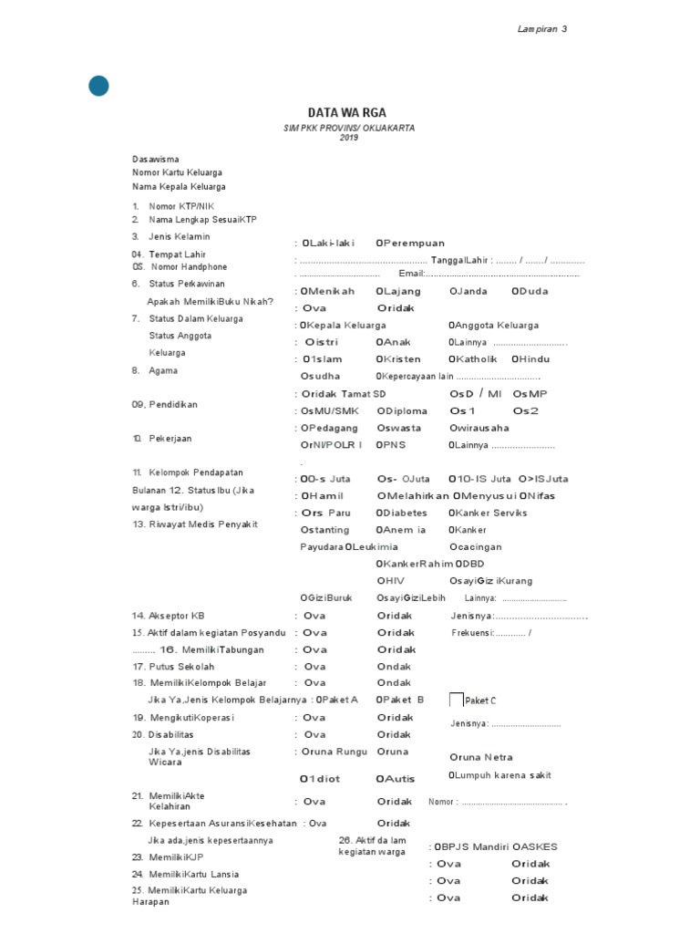 Data Warga Jakarta 2019 | PDF