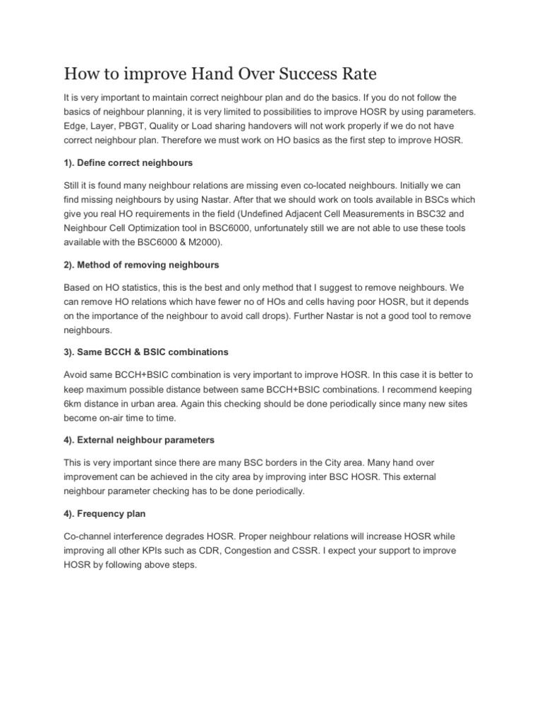 Handover Rate Analysis | PDF | Information And Communications ...