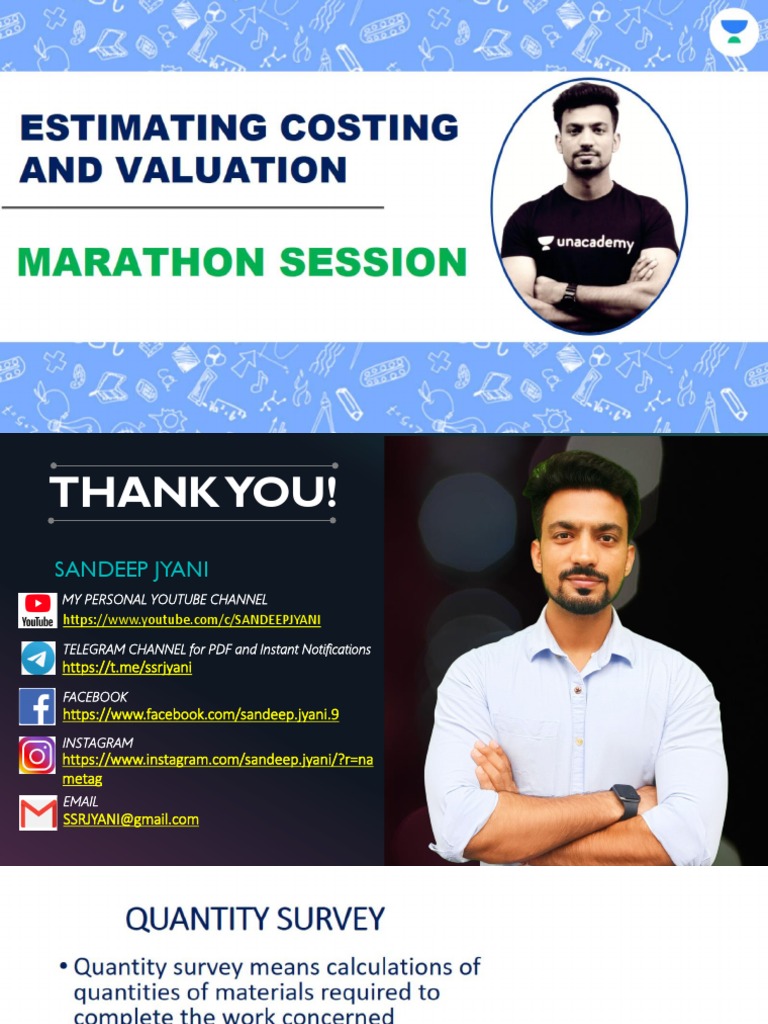 Complete Estimating Costing And Valuation By Sandeep Jyani PDF