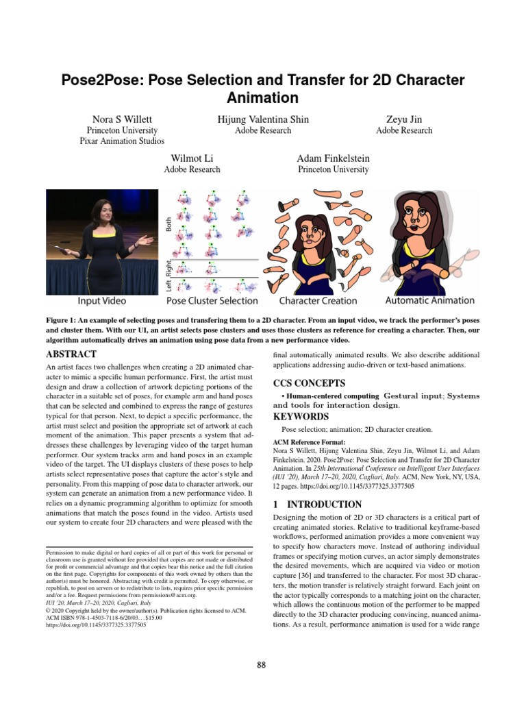 Willett, Nora S - Shin, Hijung Valentina - Jin, Zeyu - Li, Wilmot - Pose2Pose - Pose Selection ...