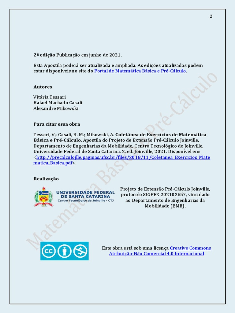 Coletânea de Exercícios de Matemática Básica | PDF | Arte