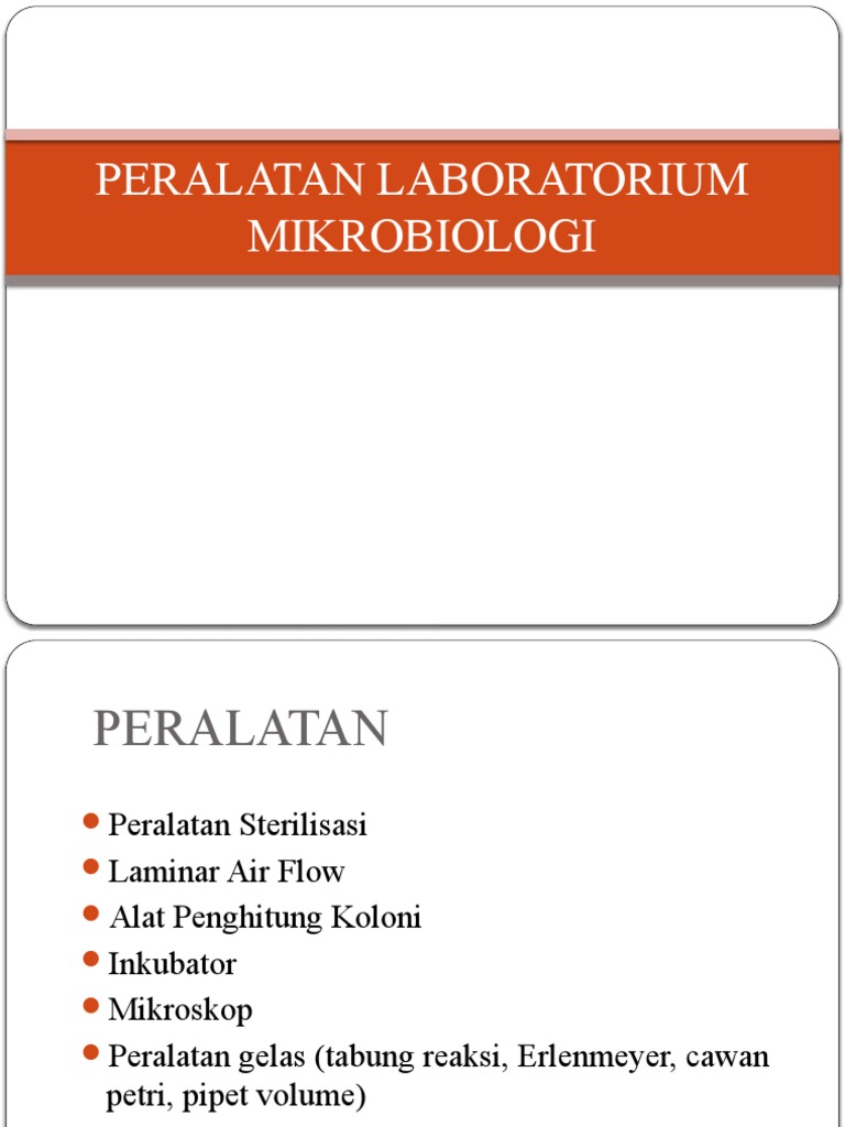 Peralatan Laboratorium Mikrobiologi | PDF